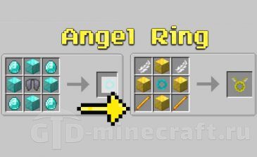 Скачать мод Angel Ring для Майнкрафт 1.20.1/1.19.2/1.18.2/1.17.1/1.16.5/1.15.2/1.14.4